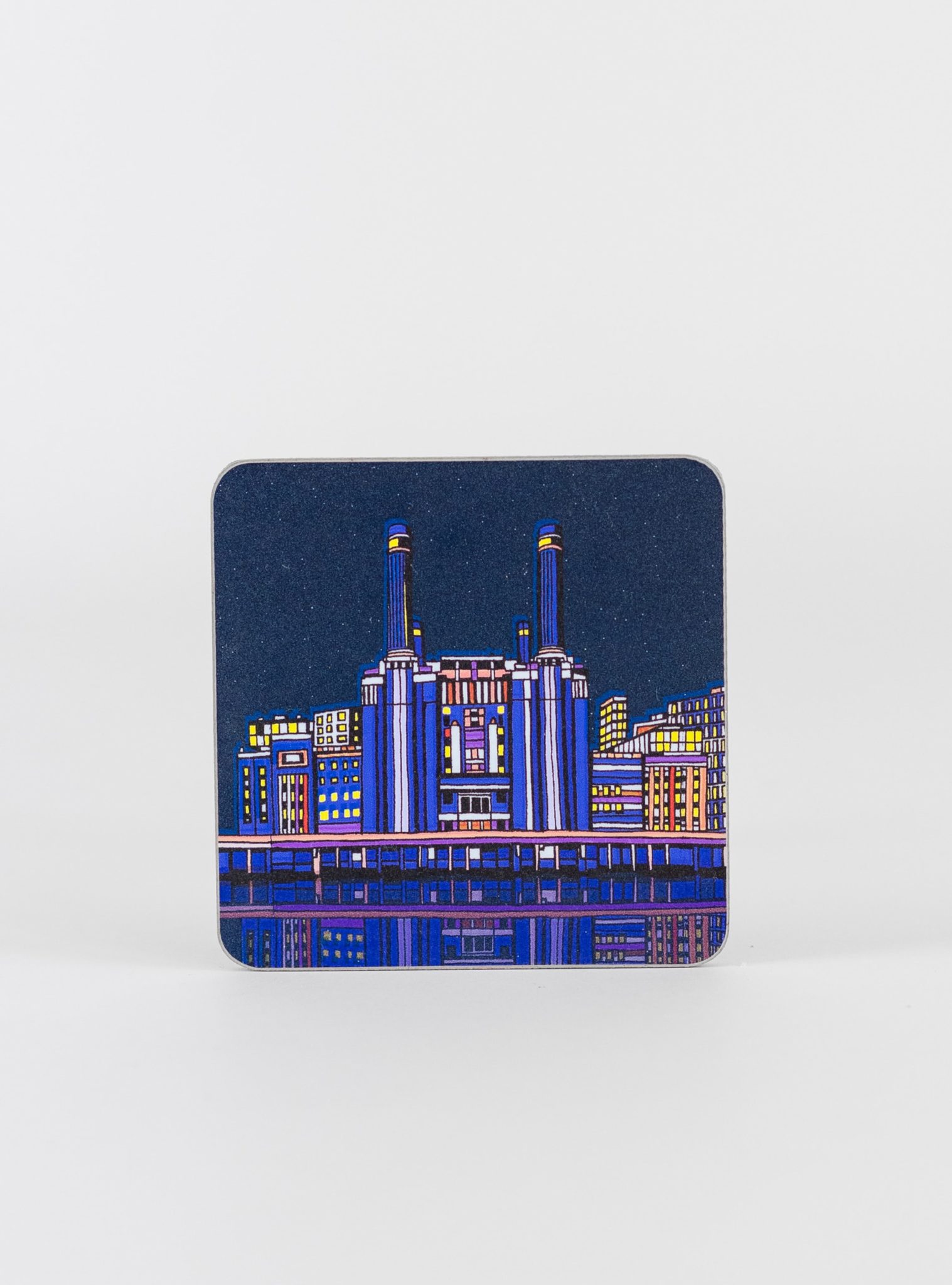 Battersea Powerstation Cork Coaster - Two Faced Twins
